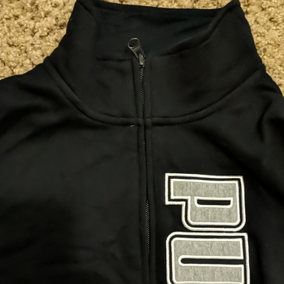 Puma | Jackets & Coats | Puma Mens Fleece Track Jacket Black | Poshmark